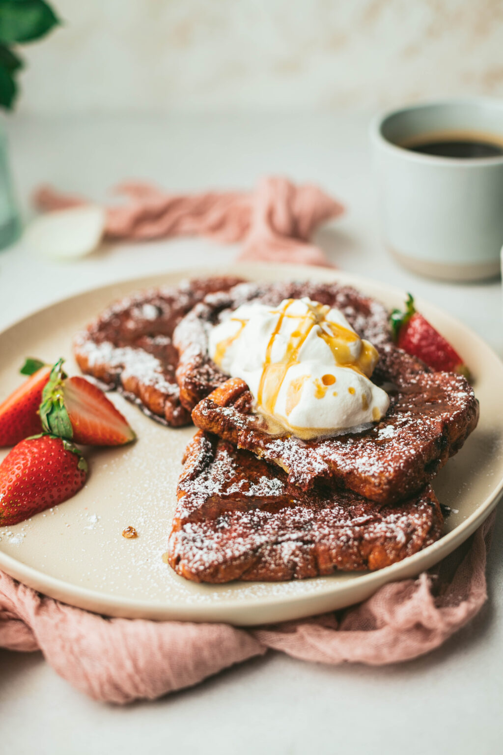 Fluffy Red Velvet French Toast - Lenox Bakery