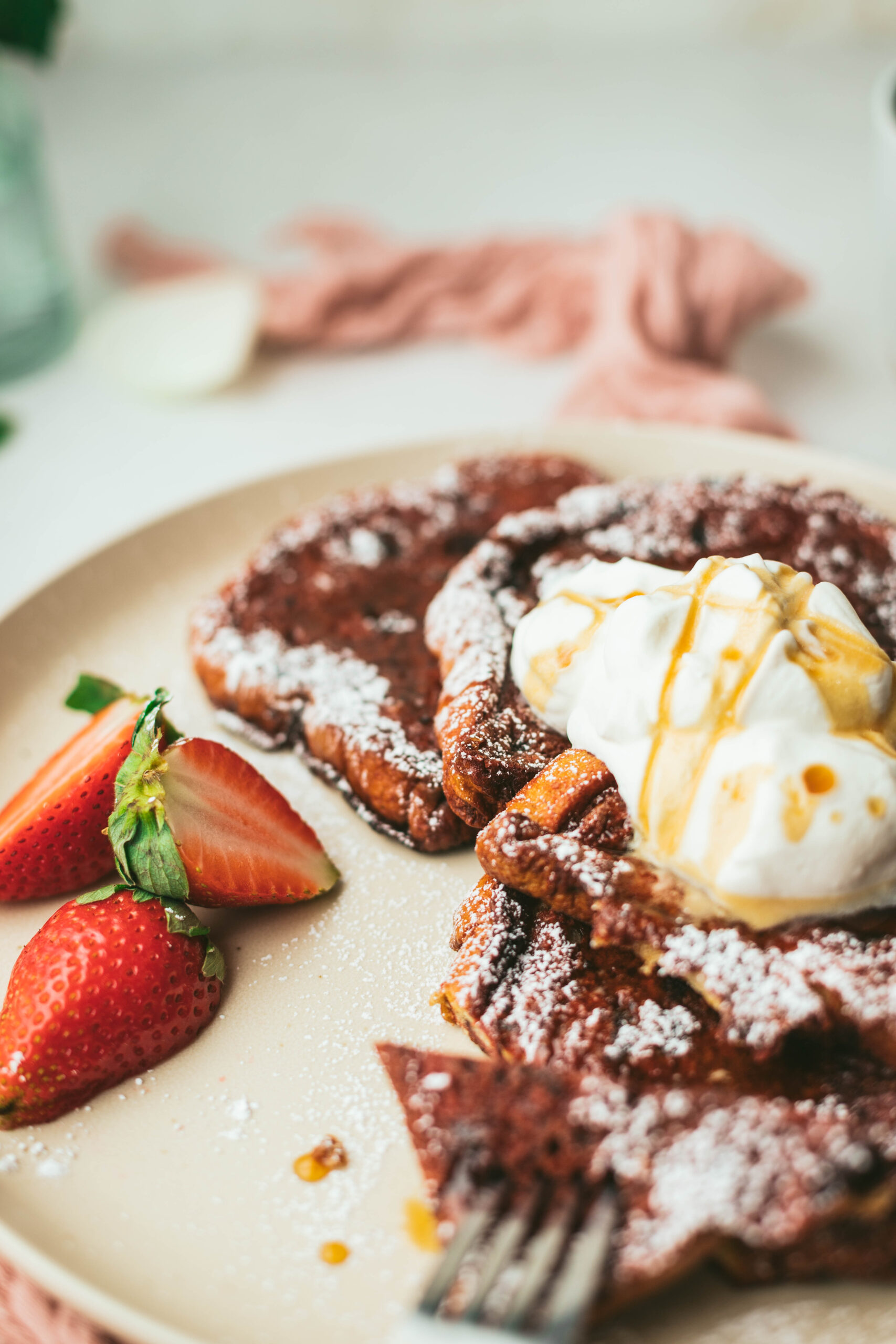 Fluffy Red Velvet French Toast - Lenox Bakery